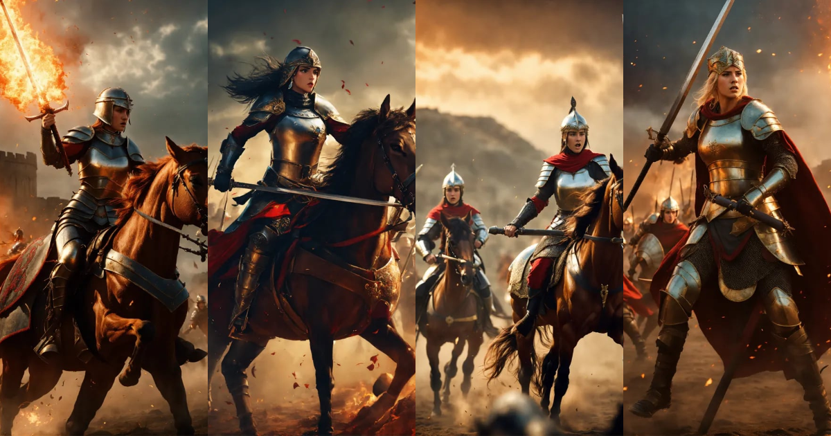 Lexica - An epic fantasy scene featuring a beautiful gorgeous female ...