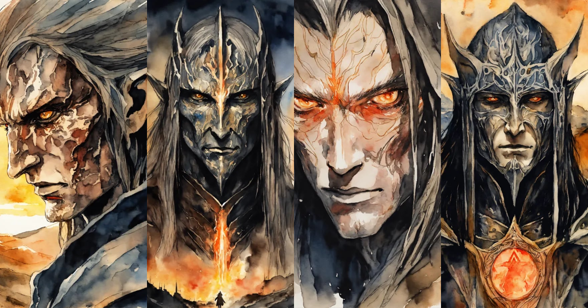 Lexica - Sauron human face from LOTR in vagabond manga drawing art ...