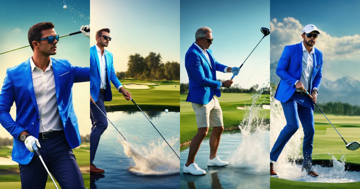 Lexica - 4k hd ultra realistic man blue blazer, sunglasses. Swinging ...