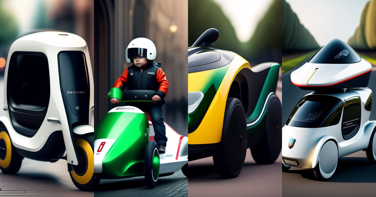 Lexica - Google android as the Sinclair C5: the electric trike bike