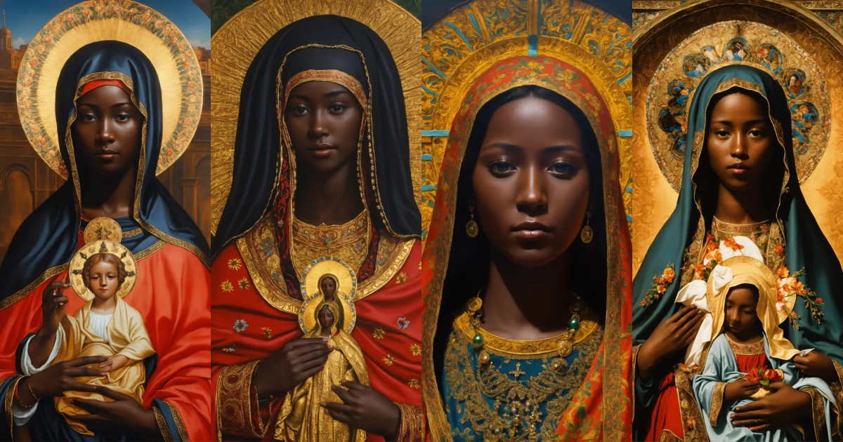 Lexica - VIrgin mary with black skin
