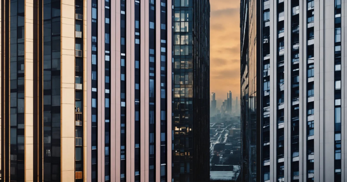 Lexica - Some people look over tall building windows, in the style of ...