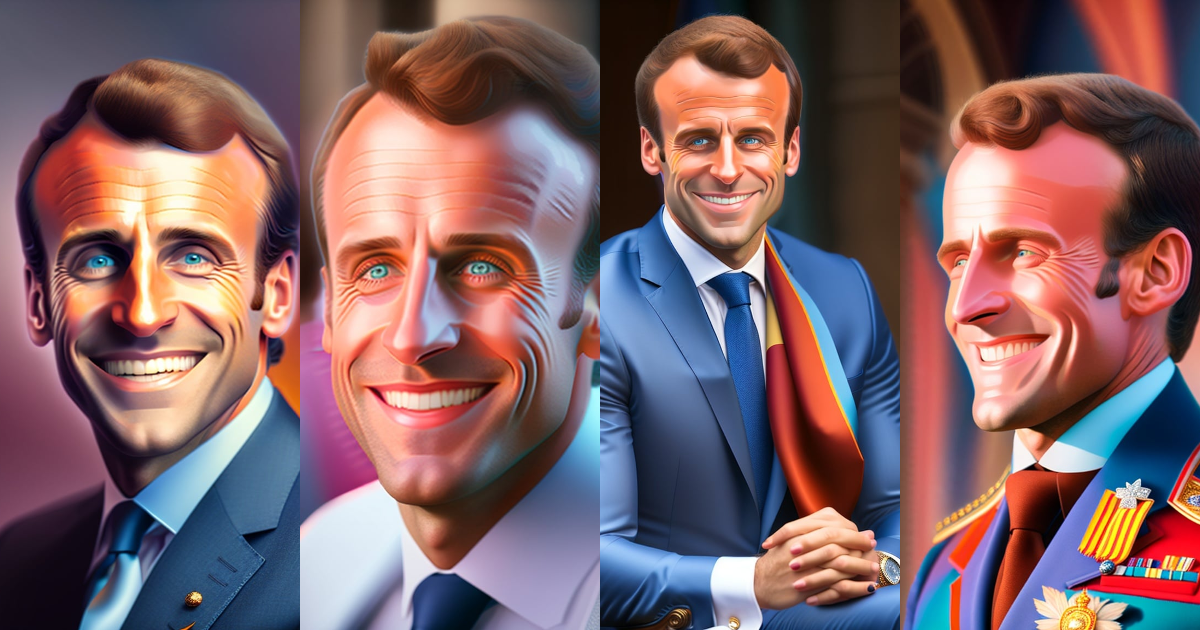 Lexica - A stunning intricate full color portrait of a emmanuel macron ...