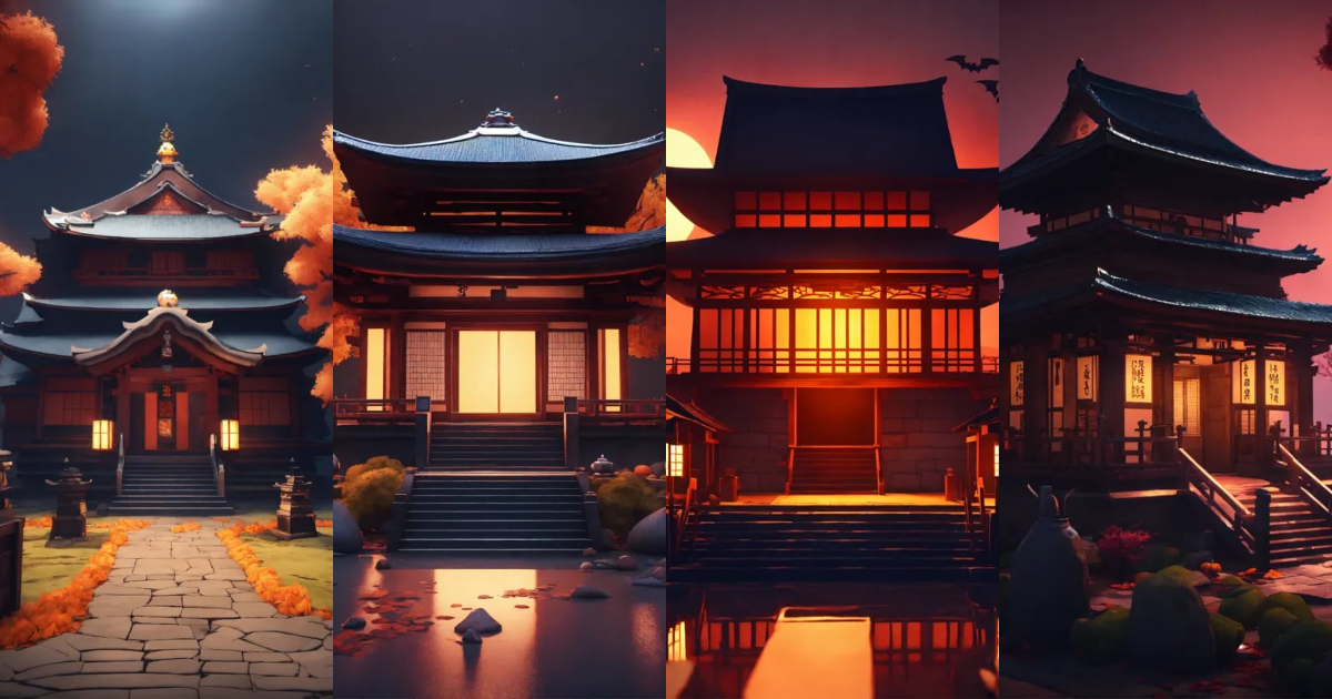 Lexica - Dark and mysterious, scary, gloomy Japanese mystery temple ...