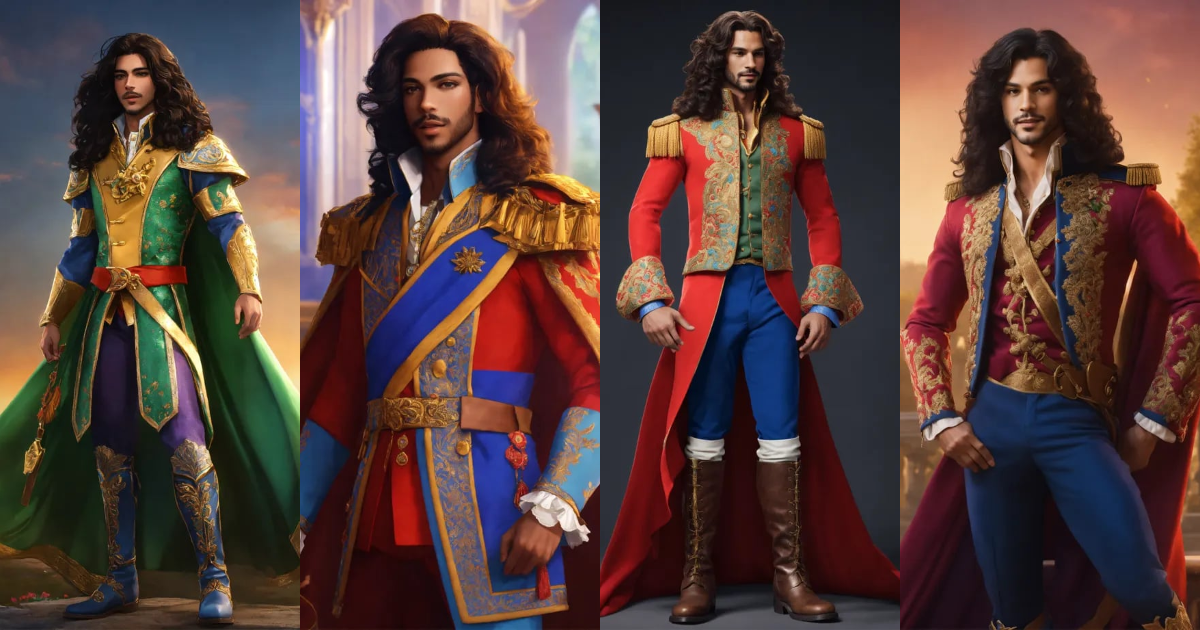 Lexica - Modern prince, with his arm raised, Cheerful colors, full ...