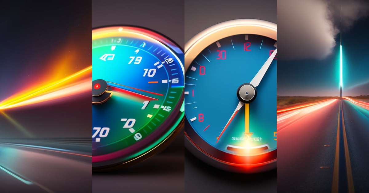 Lexica - Visual representation of a speedometer with the needle nearing ...