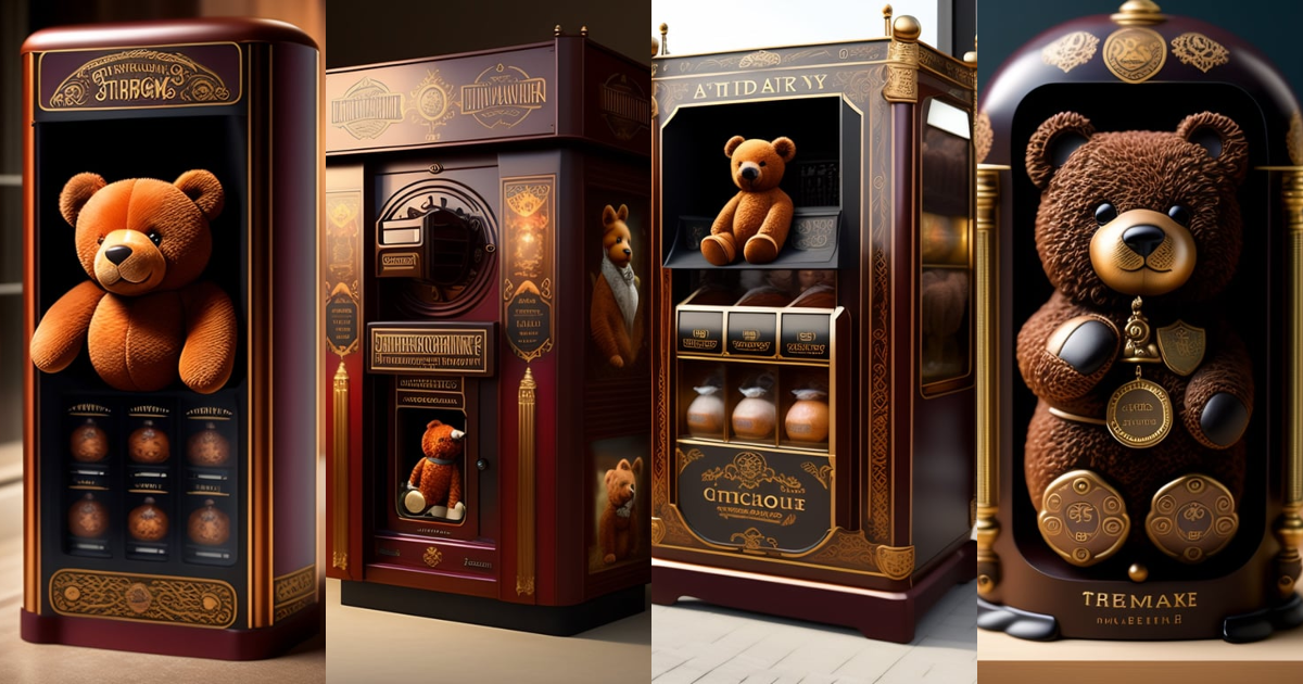 Lexica - A steampunk teddy bear vending machine