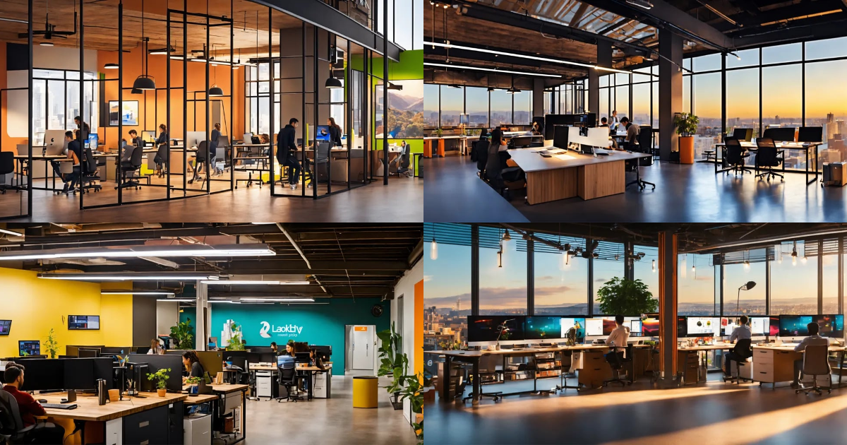 Lexica - CREATE A DYNAMIC MODERN TECH STARTUP WORKSPACE WITH A VIBRANT ...