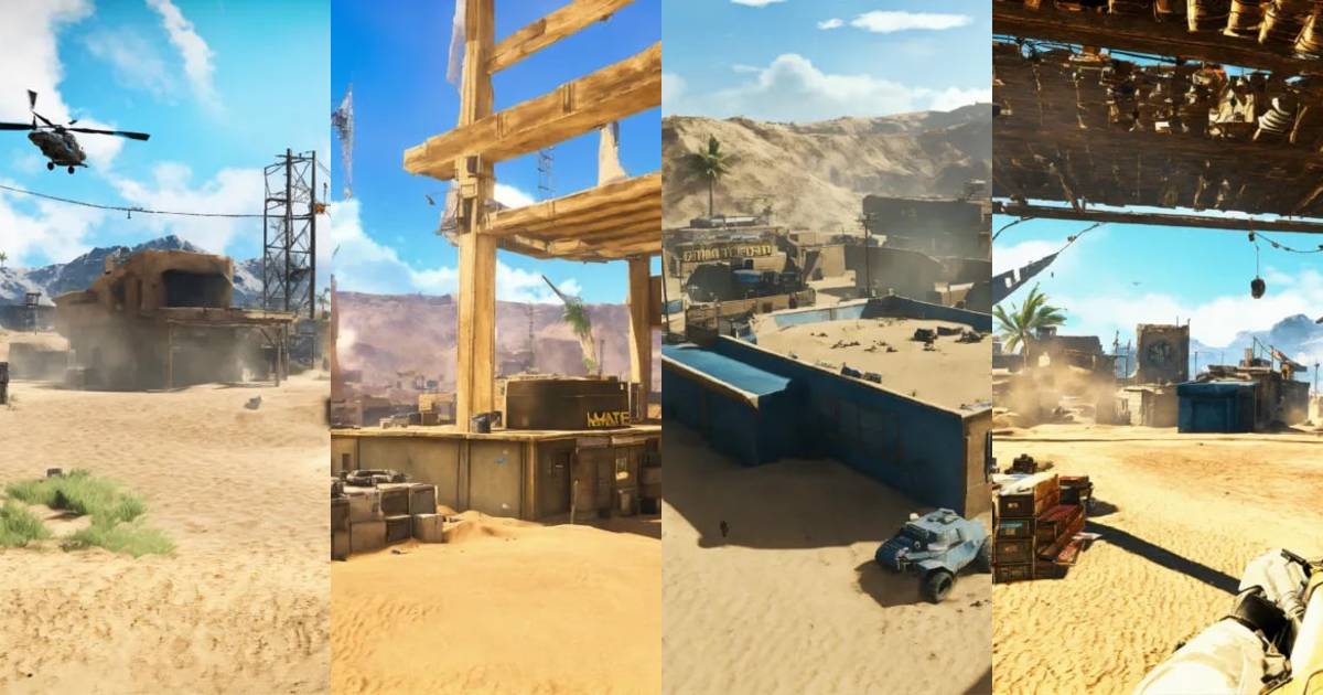 Lexica - Warzone map call of duty, blue sky, sand