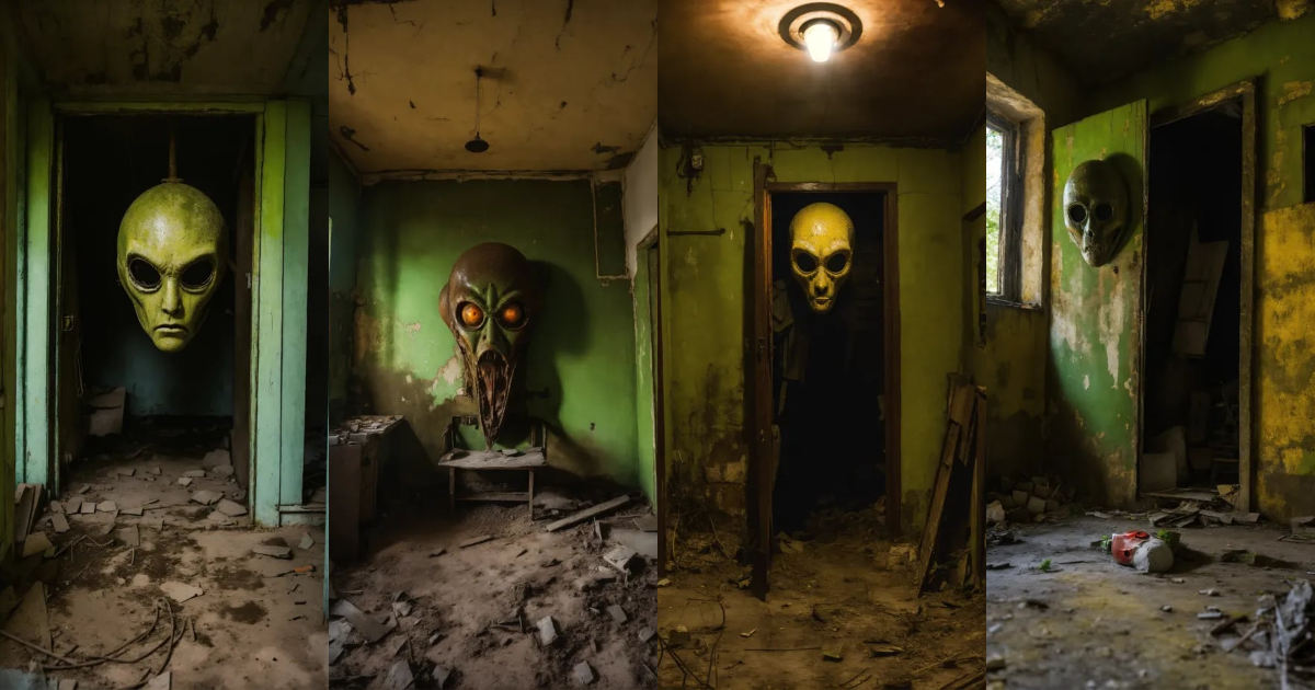 Lexica - Stalker from Prypyat. Big alien face in the house