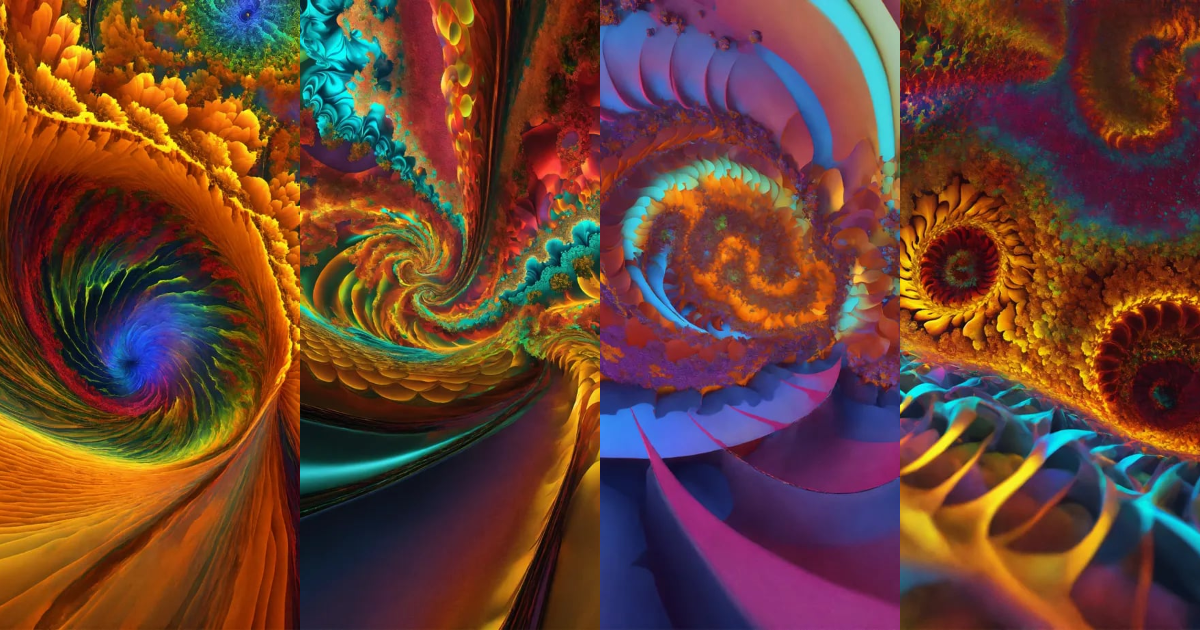 Lexica - Hallucinatory Mandelbrot fractal image super complex wave 3D