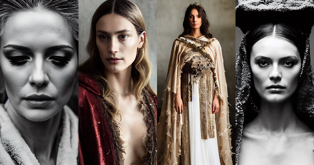 Lexica - Photo of a beauty goddess wearing a ripped mantle and robe ...