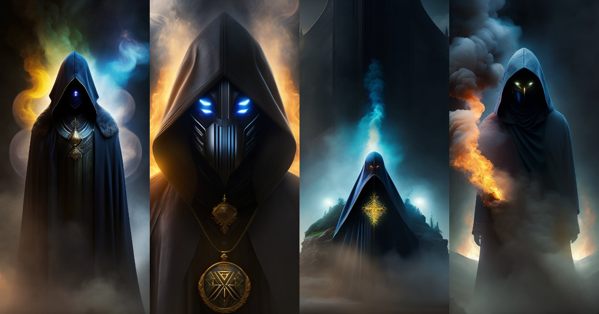 Lexica - Spectre creature, no face, scary, smoke and halom voodo cult ...