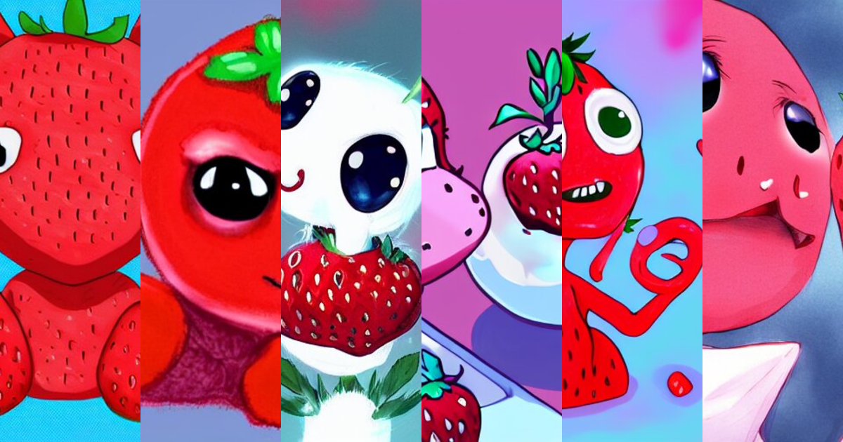Lexica - Adorable strawberry creature trending on pixiv