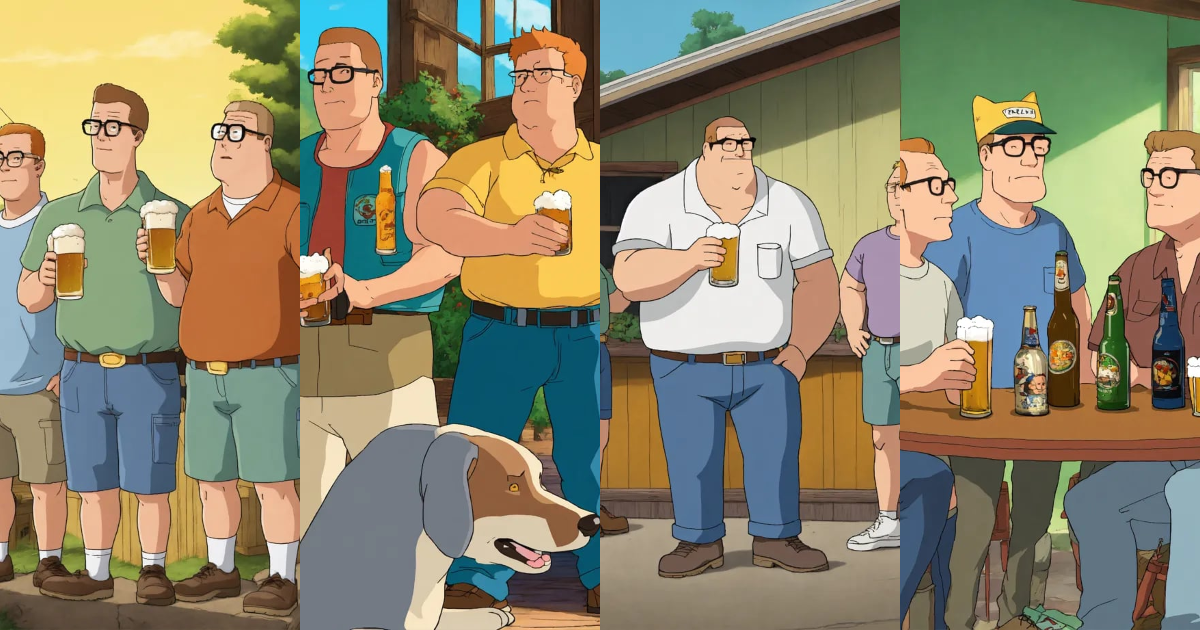 Lexica - Studio Ghibli's King of the Hill, Hank Hill, Dale Gribble ...