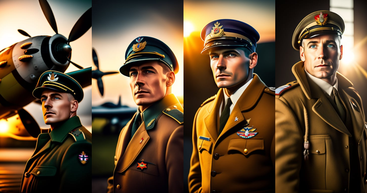 Lexica - Ww2, spitfire raf combat pilot, studio light, sunrise, weapon ...