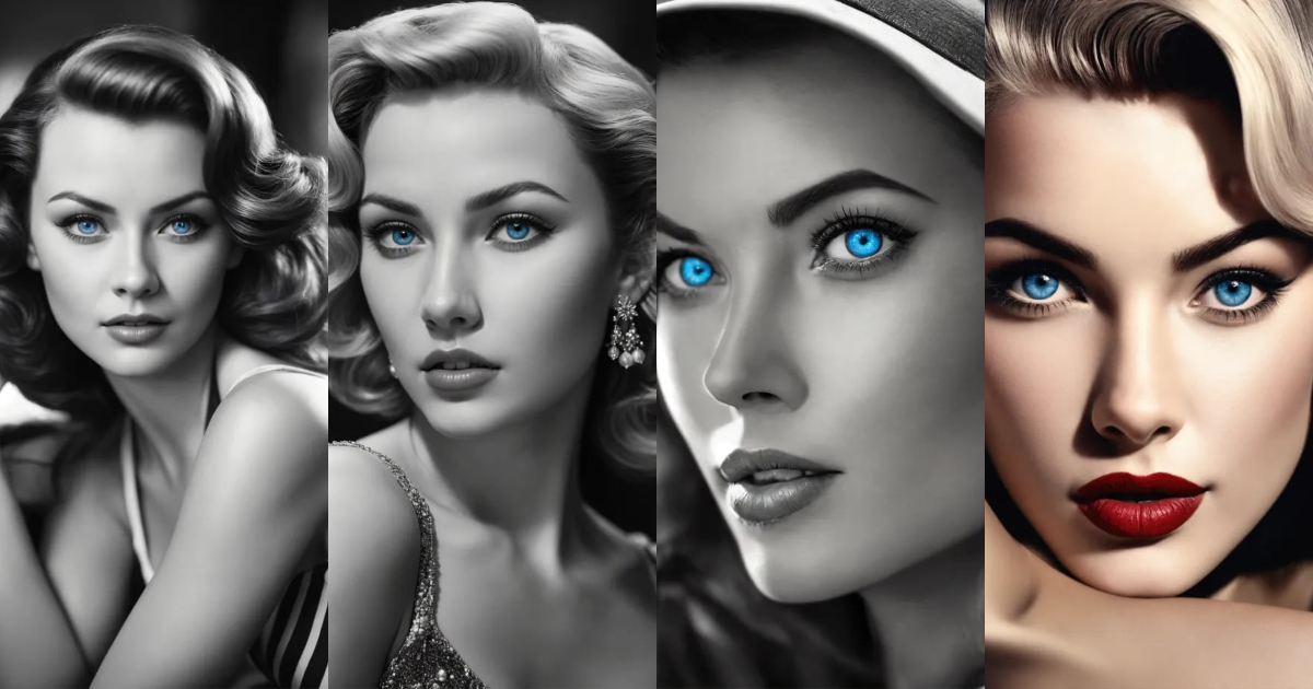 Lexica - Photorealistic, blackandwhite, woman's face, 50s Hollywood ...