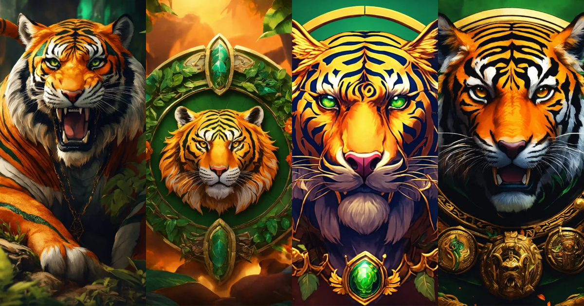 Lexica - GamerTag "RKOTIGRES" emblem, content a majestic tiger and a ...