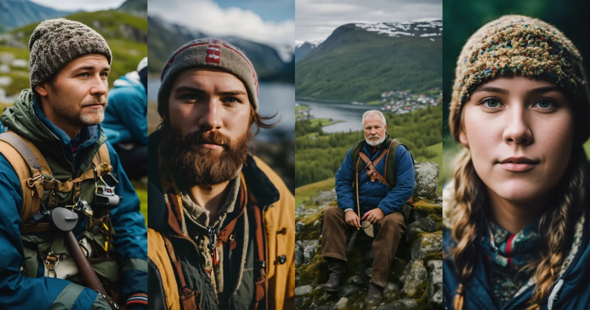 Lexica - A photo of the first humans of norway, hunter gathered from ...