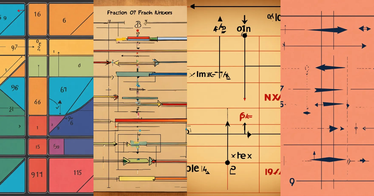 Lexica - One sixth fraction six over one fraction with directional ...