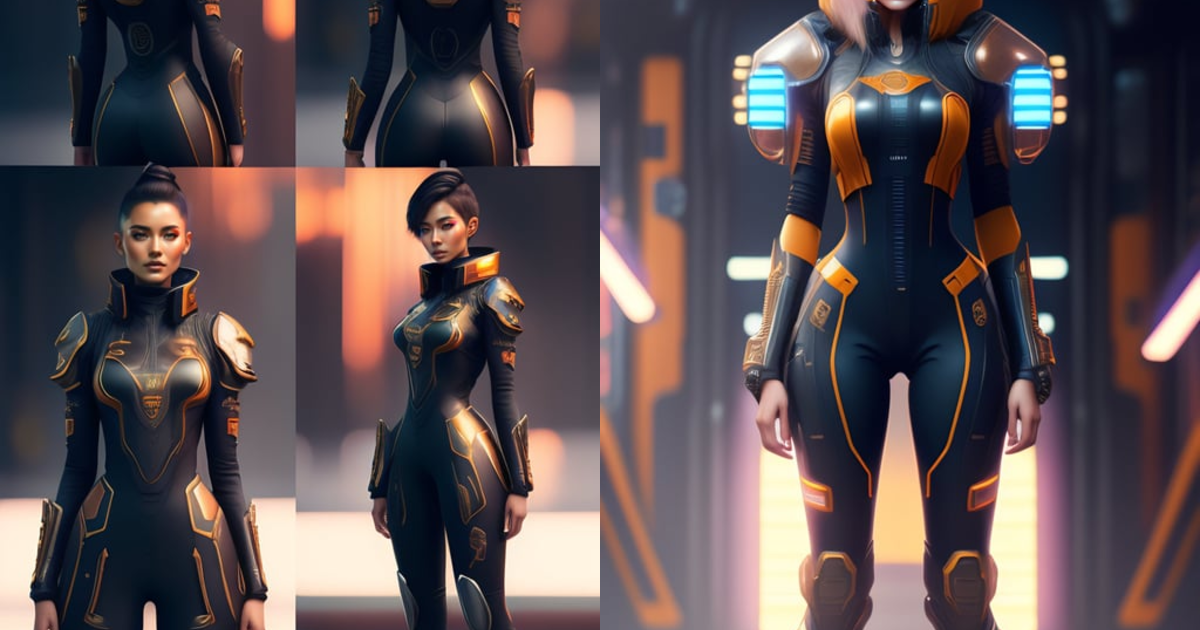 Lexica - Mech Punk ((full body)) clothes with short hair girl, [[front ...