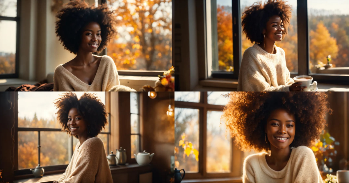 Lexica - Wide-angle shot, Beautiful Melanated woman, dark skinned ...