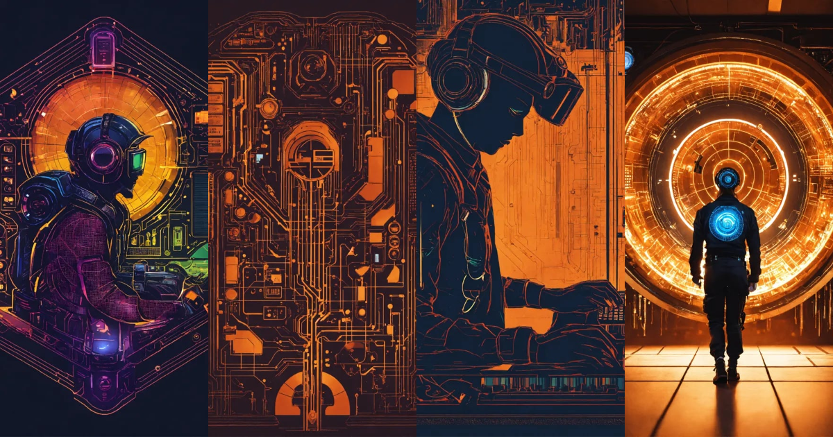 Lexica - Logo of a person exploring technology