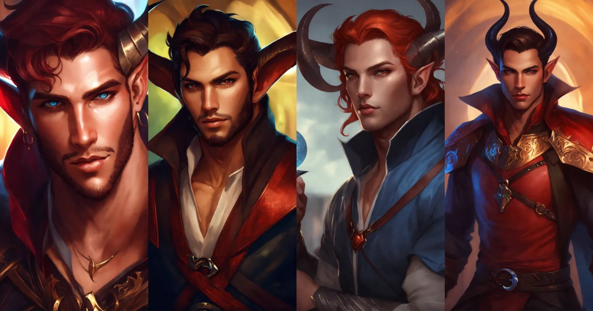 Lexica - Handsome tiefling, digital art, art by artgerm, male, medieval ...