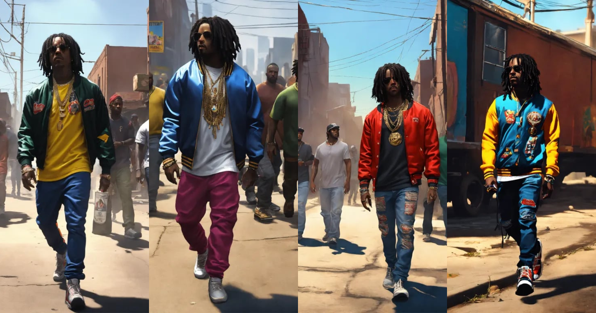 Lexica - Side view Pop art, hyperrealist full body portrait of black ...