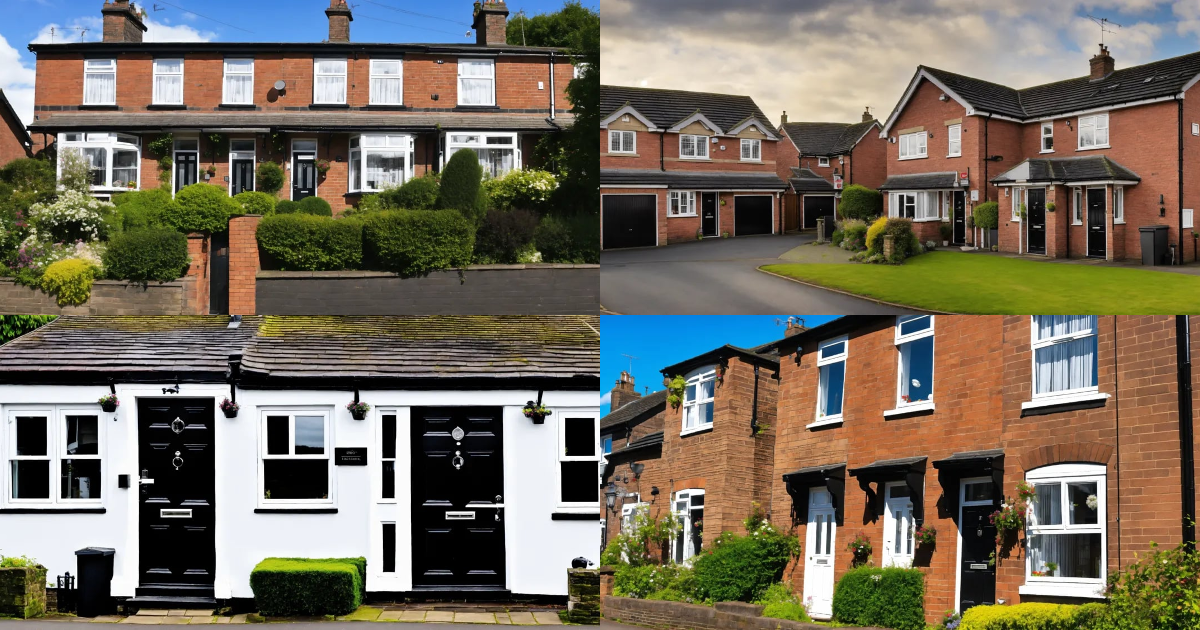 Lexica - Show the facade of a typical middle class house in ...