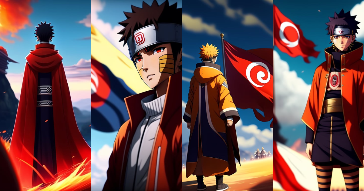 Lexica - Naruto standind still in the op of konoha with hokage coat ...