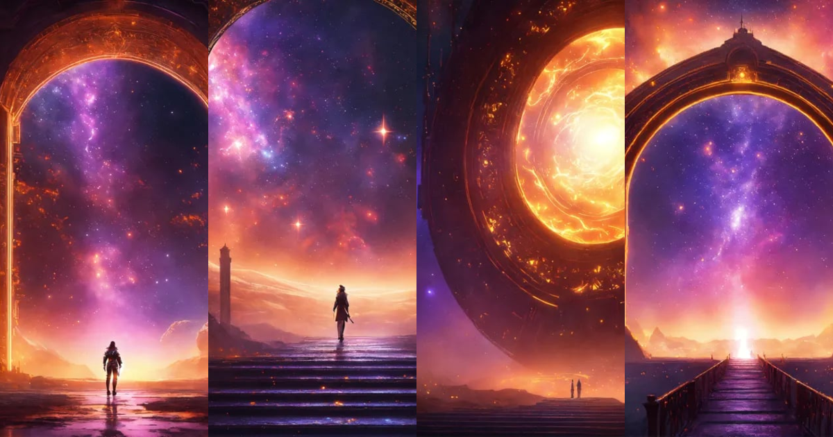 Lexica - Background nebulae space Gate fantasy sky, sparks, stars ...