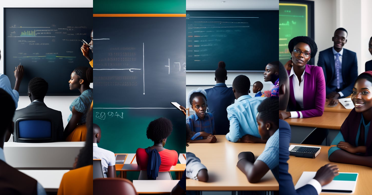 Lexica - 7 African computer science students in a classroom, 4 ladies ...