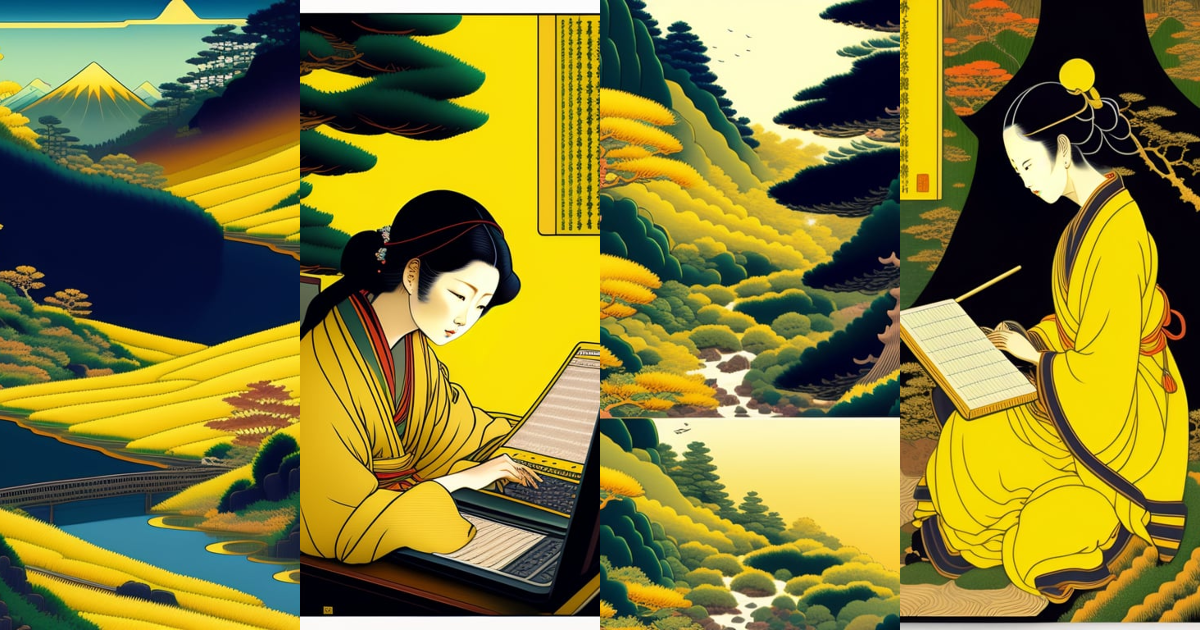 Lexica - A Software developer merge with de dense nature, color yellow ...