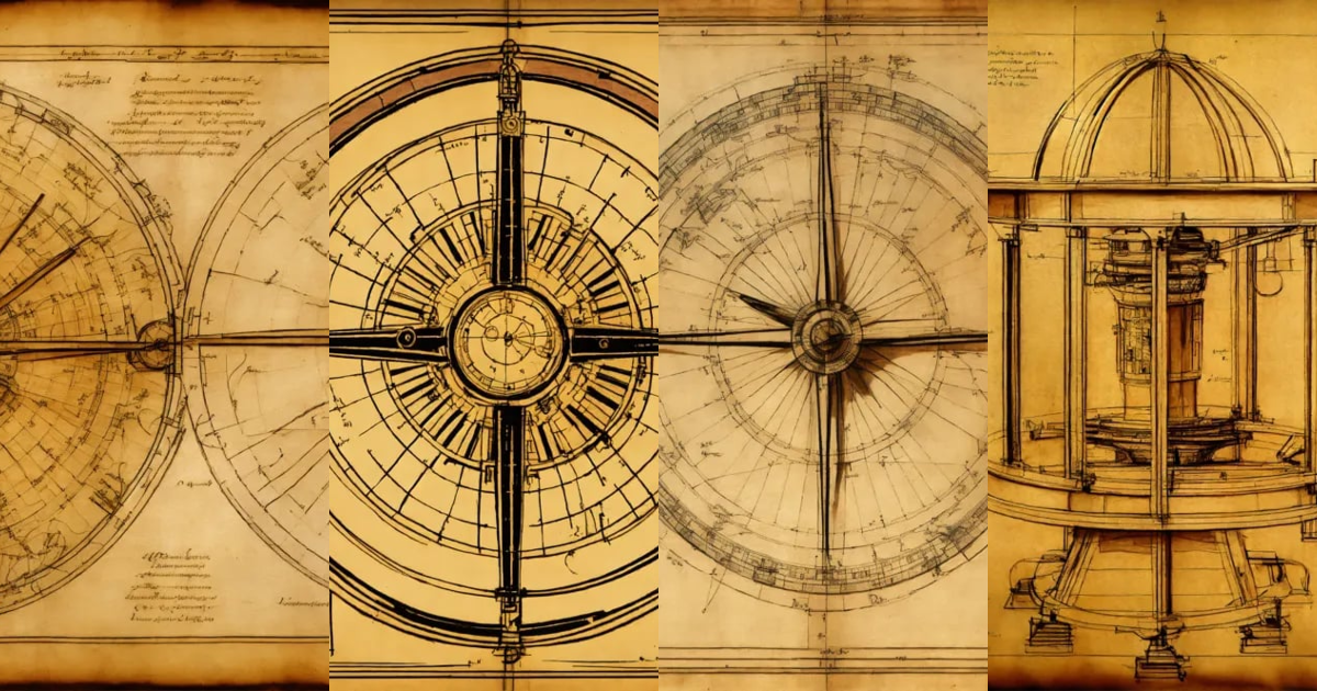 Lexica - Old world map((architectural blueprint))((sketches of leonardo ...