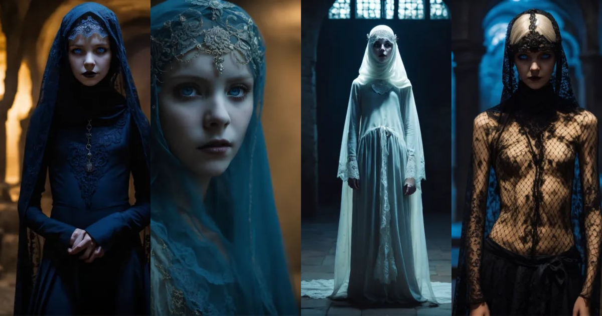 Lexica - Body portrait of a very childish deadly pale extremely slim ...