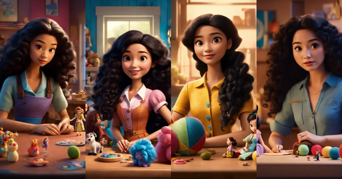 Lexica - A Disney style 3D poster from Pixar, with a beautiful woman ...