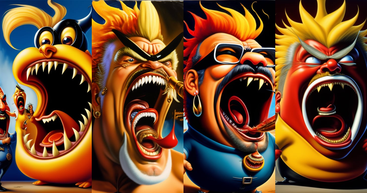 Lexica - Guy Fieri as a grotesque minion shrieking and gnashing his ...