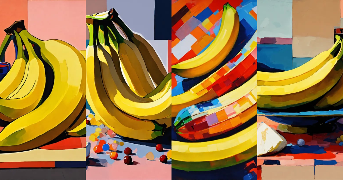 Lexica - A banana, oil painting, recursive art, in style, generative ...