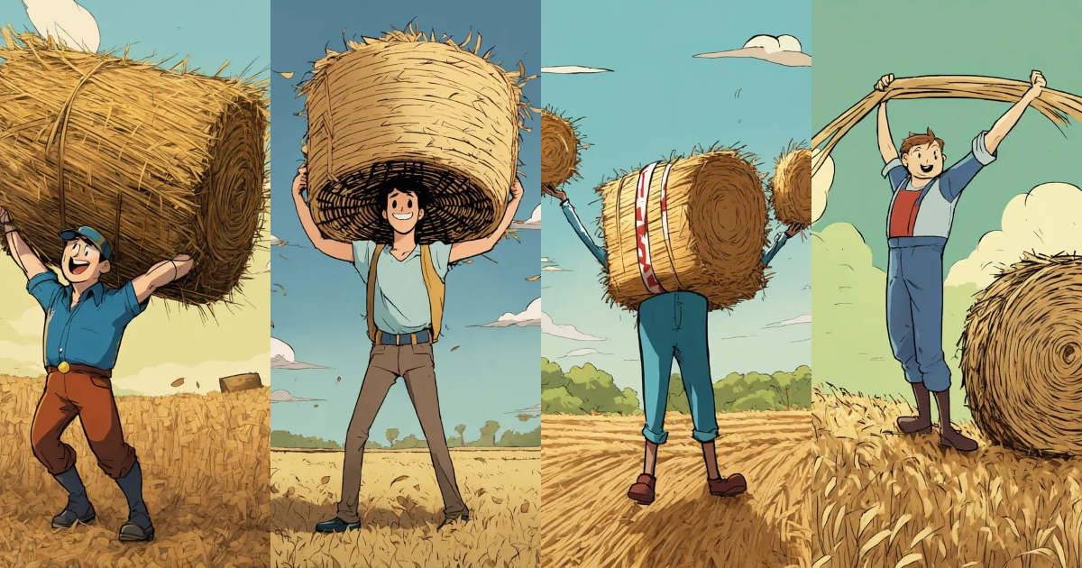 Lexica - A cartoon character with both arms in the air is holding a ...