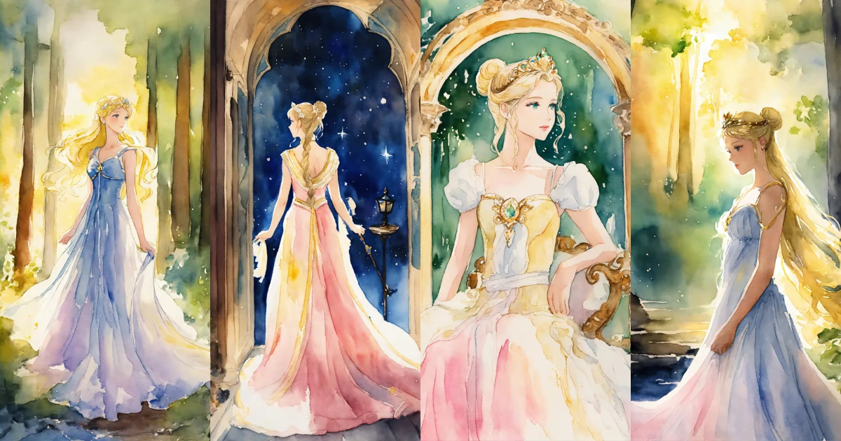 Lexica - Princess Serenity in Narnia watercolor