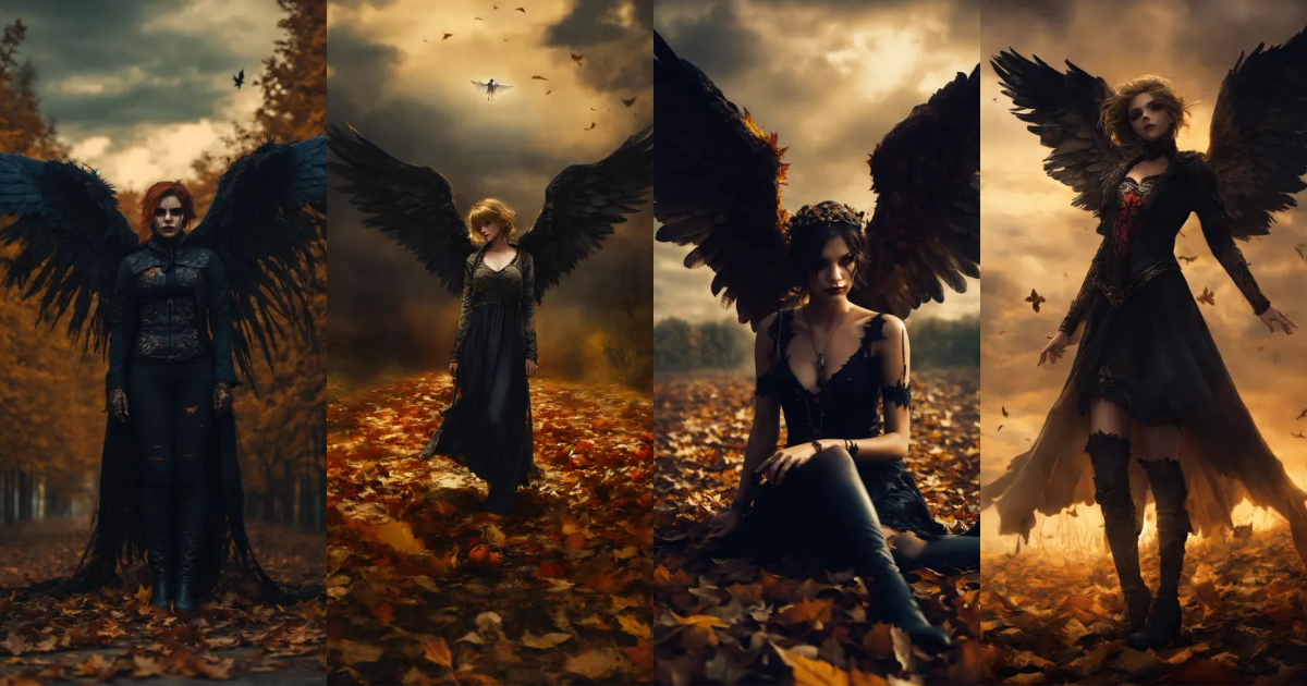 Lexica - Fallen angel, fall from the sky, creepy, character