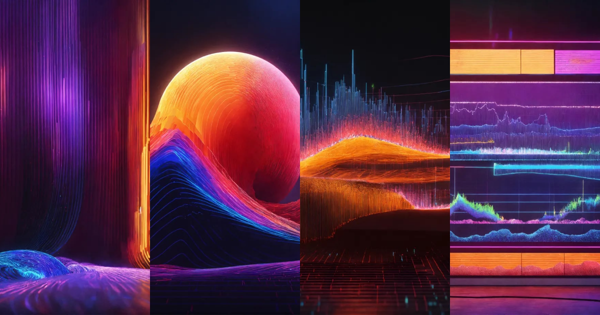 Lexica - Cool waveform display pixar, 8k, cartoon linear