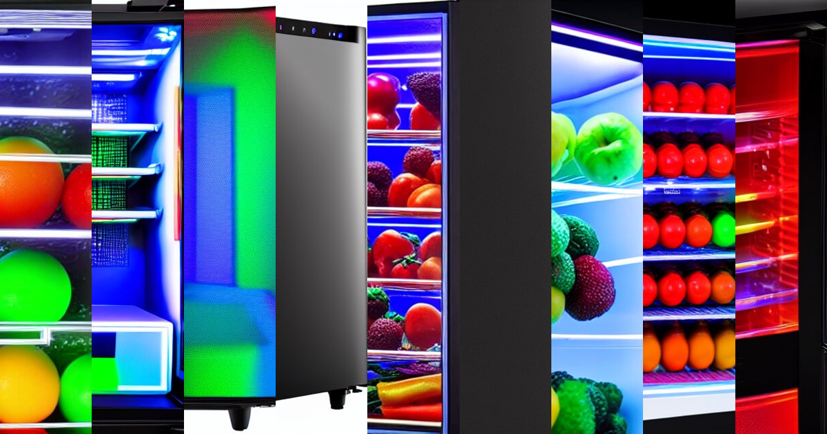 Lexica - Rgb gaming fridge, highly detailed, 8 k, hdr, smooth, sharp ...