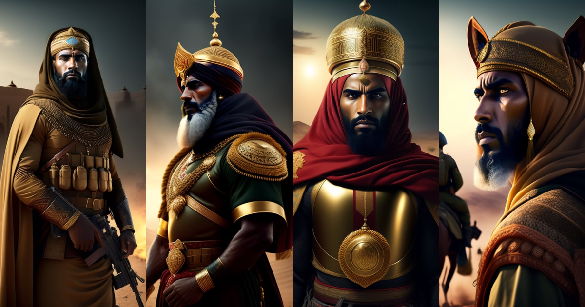 Lexica - Portrait of a Islamic war general, surreal, realism, CGI ...