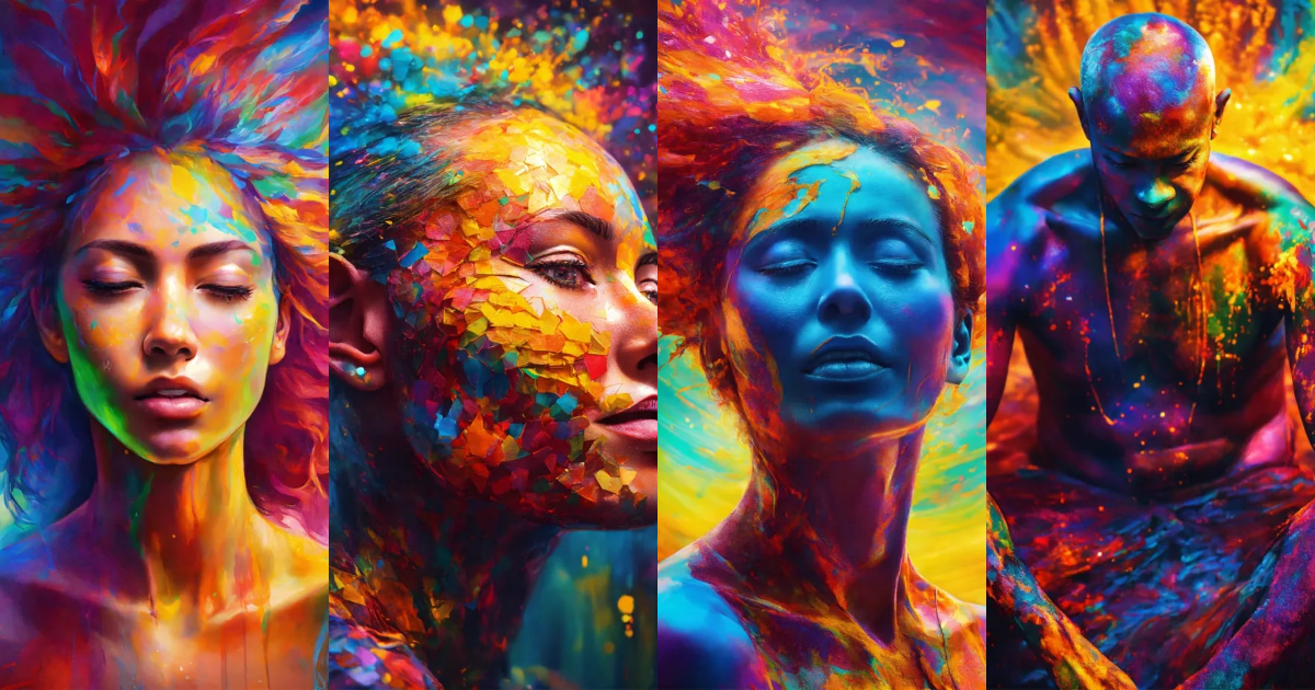 Lexica - Create an image portraying a person shedding their old self ...