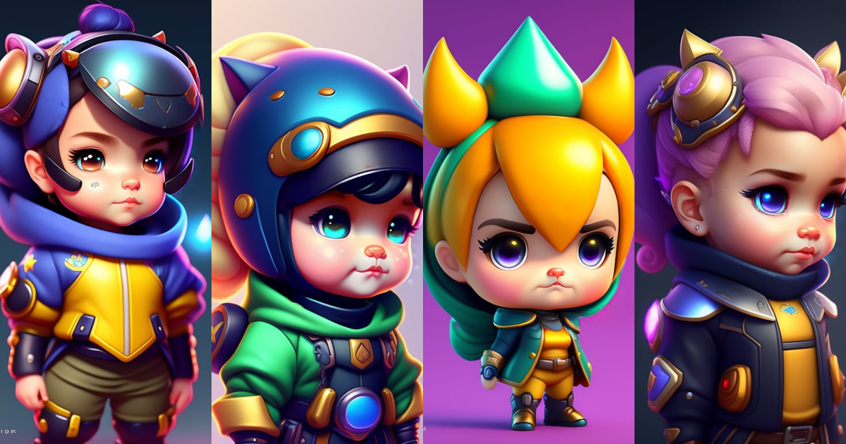 Lexica - Cute and adorable cartoon overwatch characters baby, fantasy ...