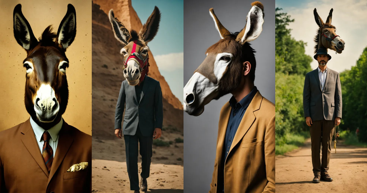 Lexica - Man with donkey head