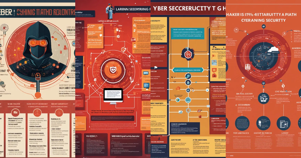 Lexica - Hacker themed poster showing cyber security learning path