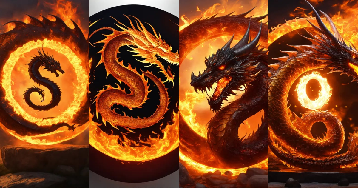 Lexica - A beautifully intense dragon with orange (FF5500) features ...